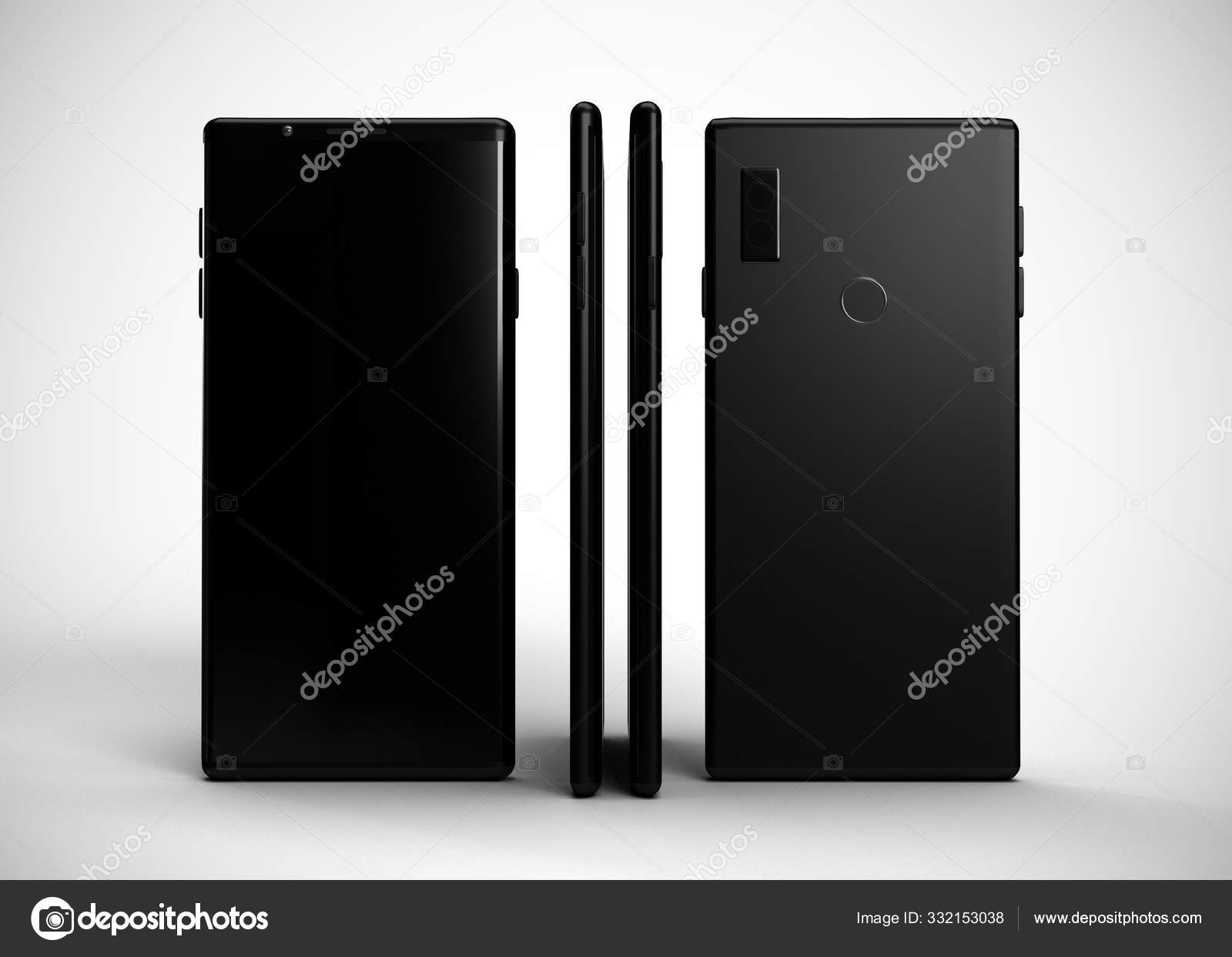 Smartphones Mobile Phones Back Mock Render — Stock Photo © nermin99 ...