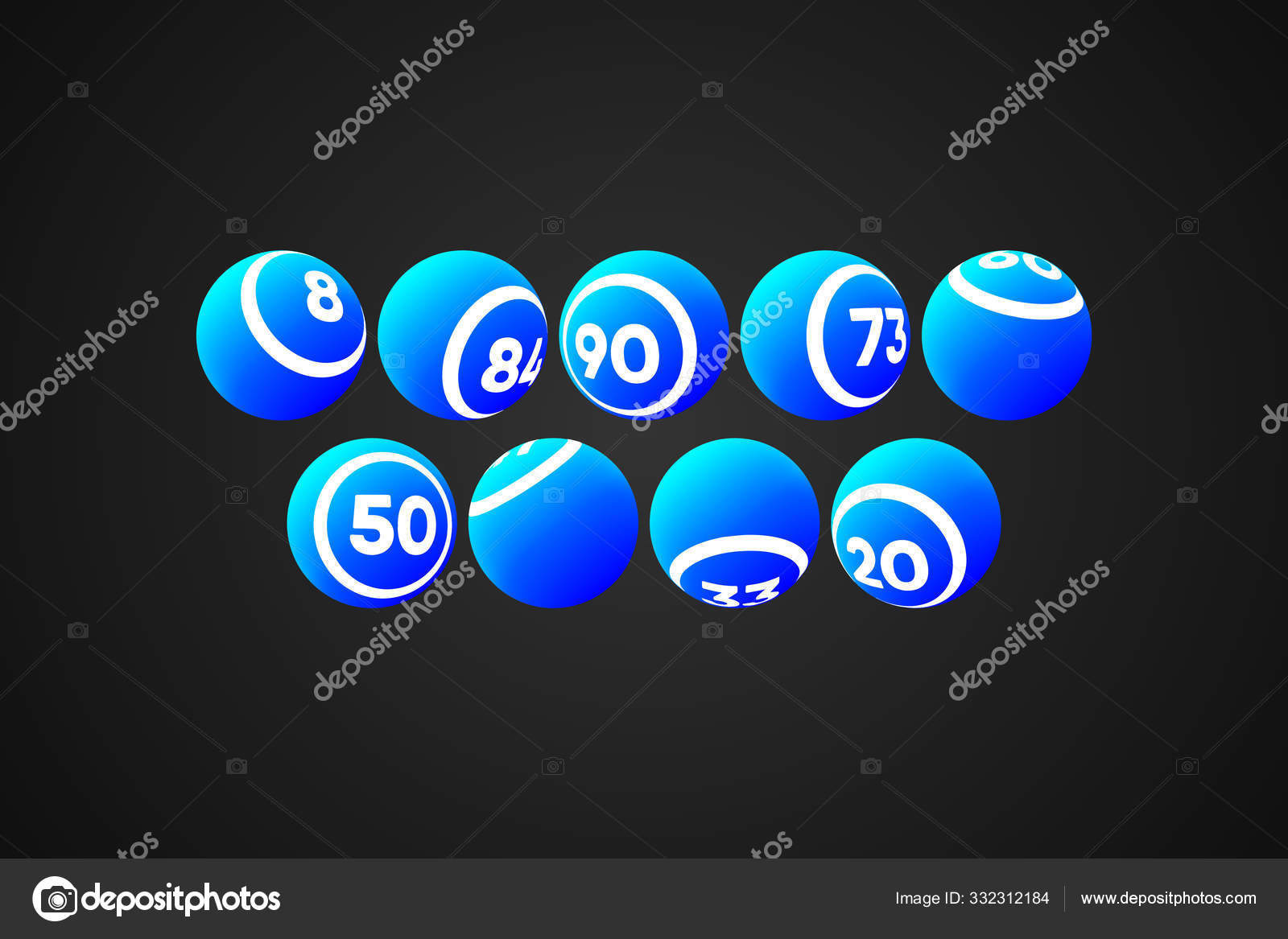 Bingo Balls Vector Illustration Stock Vector by ©nermin99 332312184