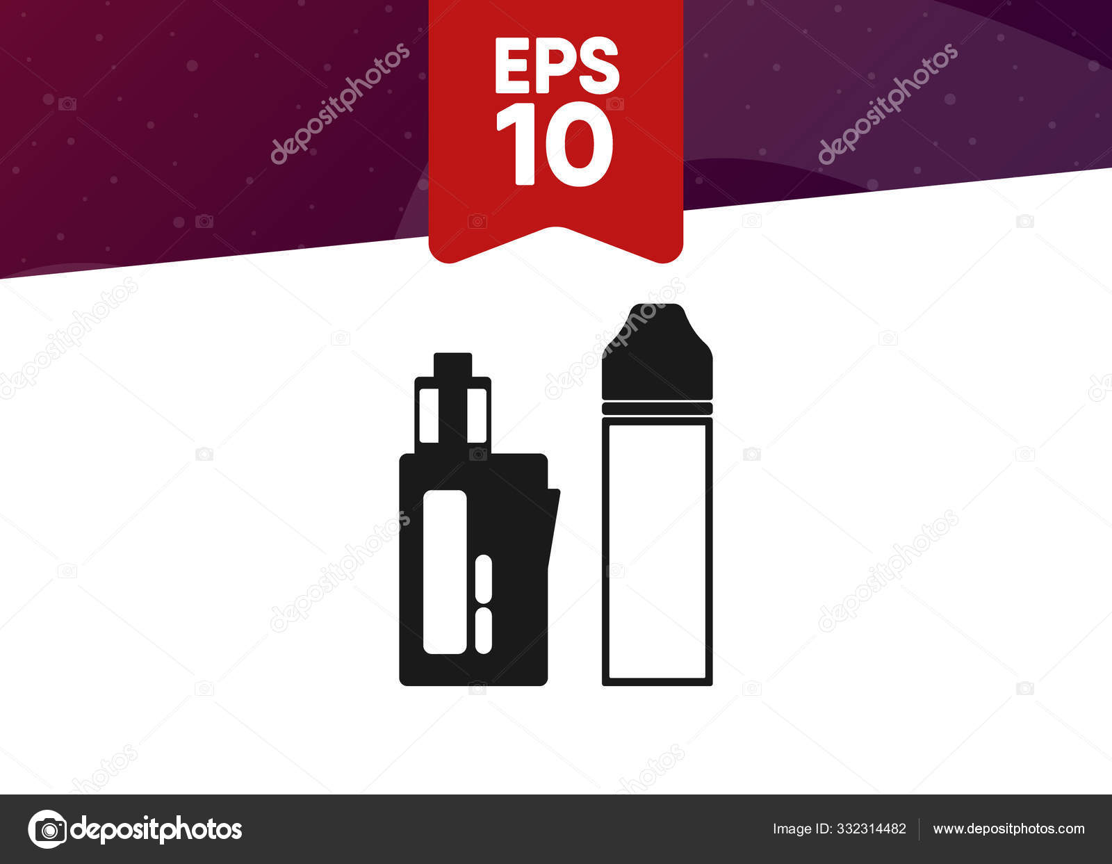 Vape Icon Cigarette Symbol Device Quit Smoking Juice Vector ...
