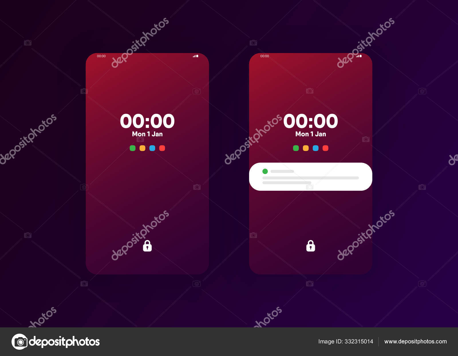 Smartphones Mobile Phones Screens Render Stock Vector by ©nermin99 ...