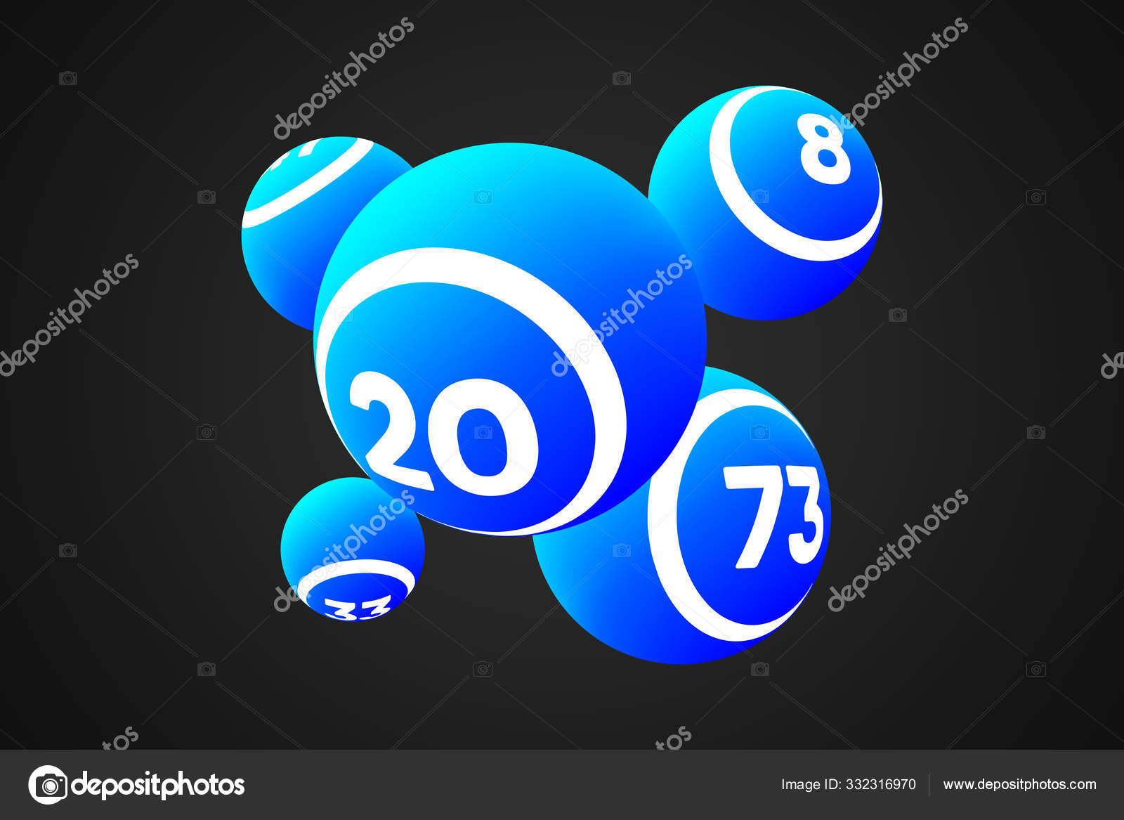 Bingo Balls Vector Illustration Stock Vector by ©nermin99 332316970
