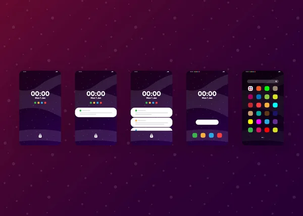 Smartphones Mobile Phones Screens Render Stock Vector Image by ...