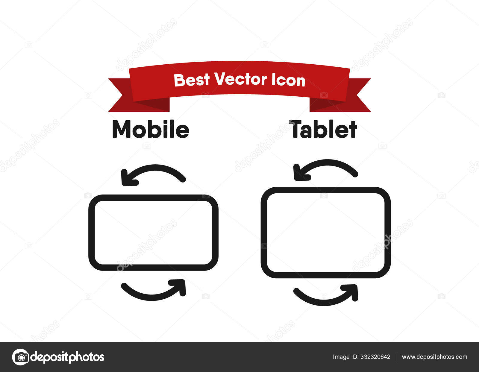 Smartphone Tablet Rotation Vector Stock Vector Image by ©nermin99 ...