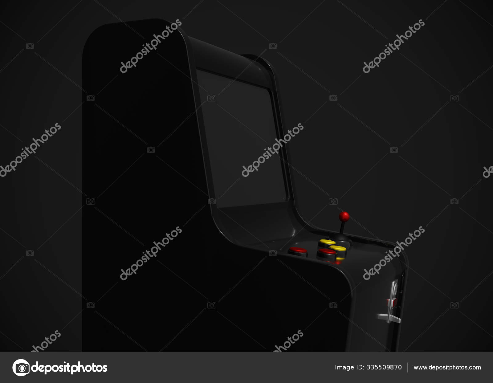 Arcade Machine Retro Gaming Style Joystick Buttons Render Stock Photo ...