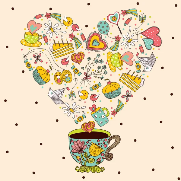 Tea party cartoon Vector Art Stock Images | Depositphotos