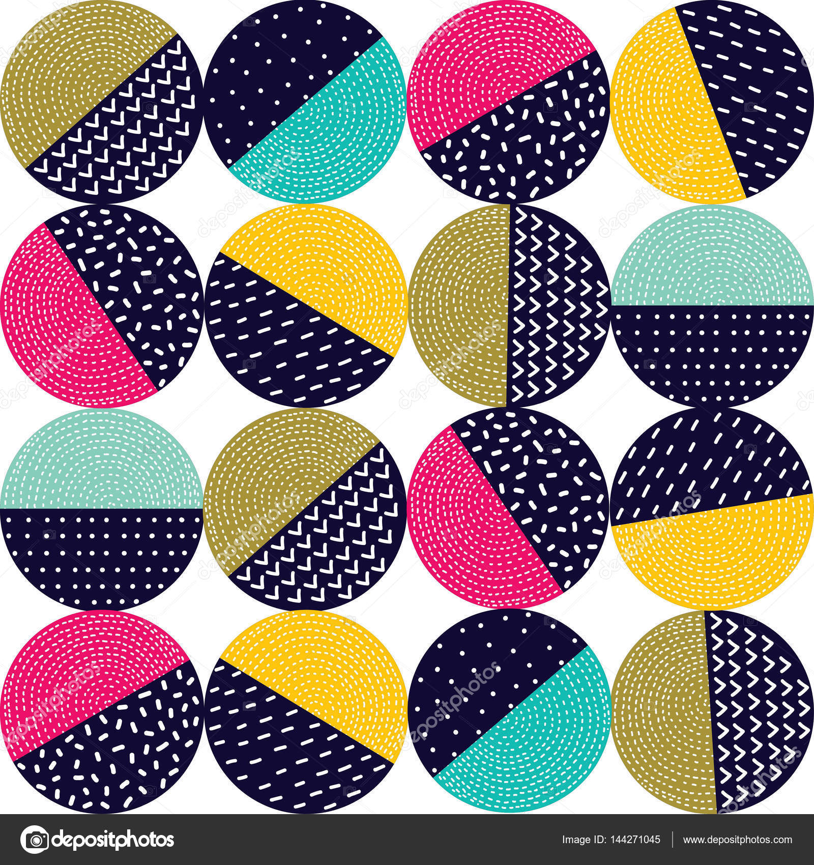 Circles seamless patern Stock Vector Image by ©vyazovskaya #144271045