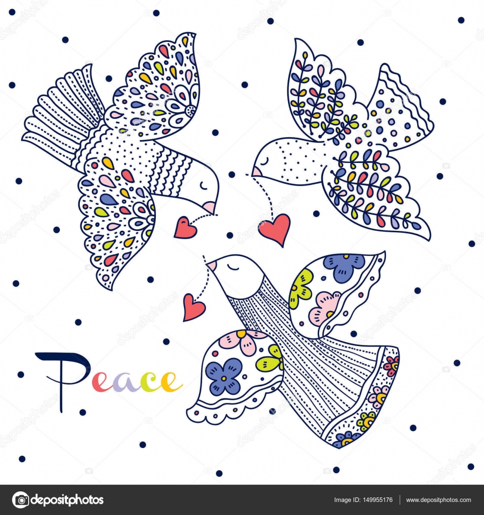 Peace cute background Stock Vector Image by ©vyazovskaya #149955176