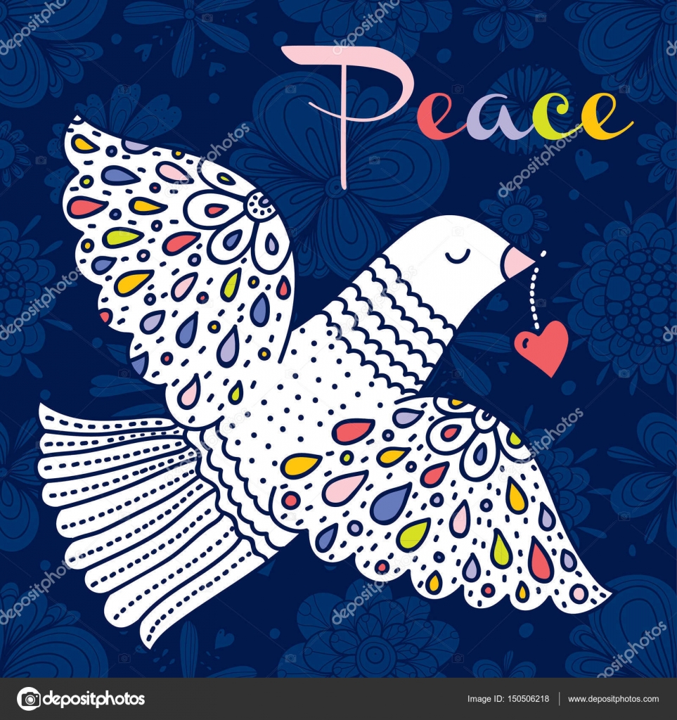 Peace cute background Stock Illustration by ©vyazovskaya #150506218
