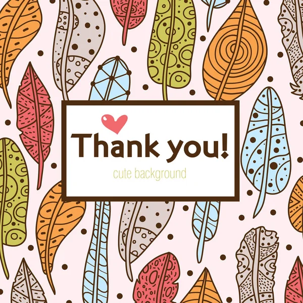 Thank you cute background — Stock Vector © vyazovskaya #148276049