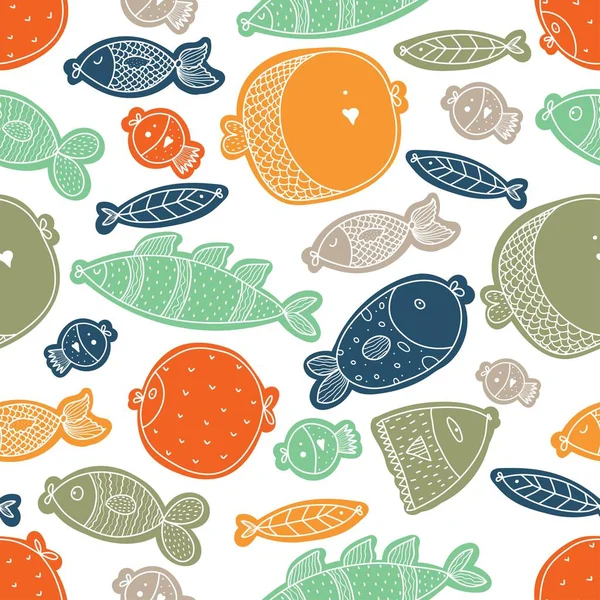 Seamless from fish background Vector Art Stock Images | Depositphotos