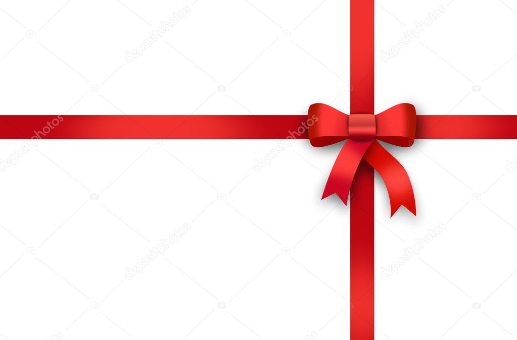 Gift, red ribbon, red loop, bow Stock Photo by ©bestofgreenscreen 126544850
