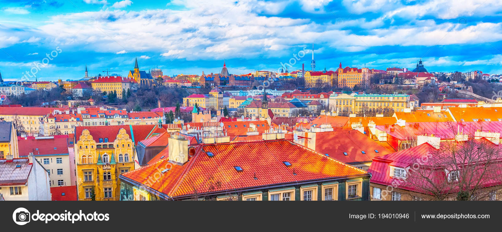 Prague downtown aerial panorama, Czech Republic — Stock Photo © Kisa ...