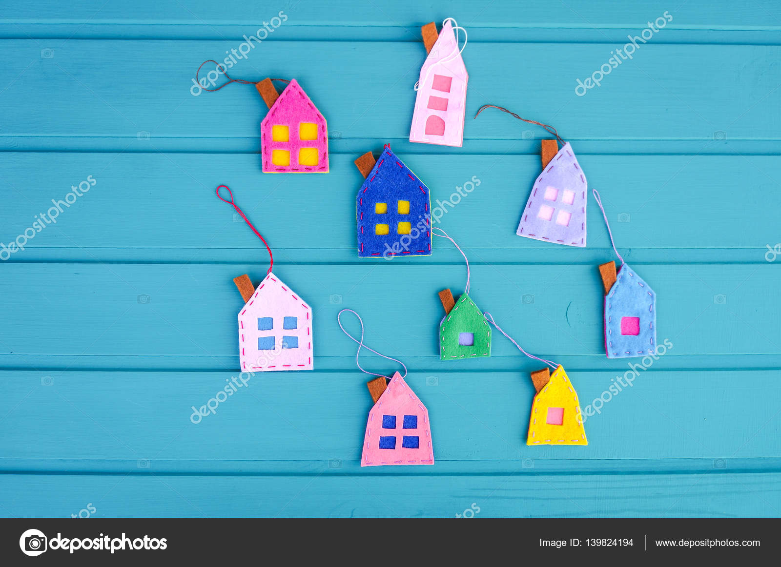Spring background with colorful houses Stock Photo by ©HappyCity 139824194