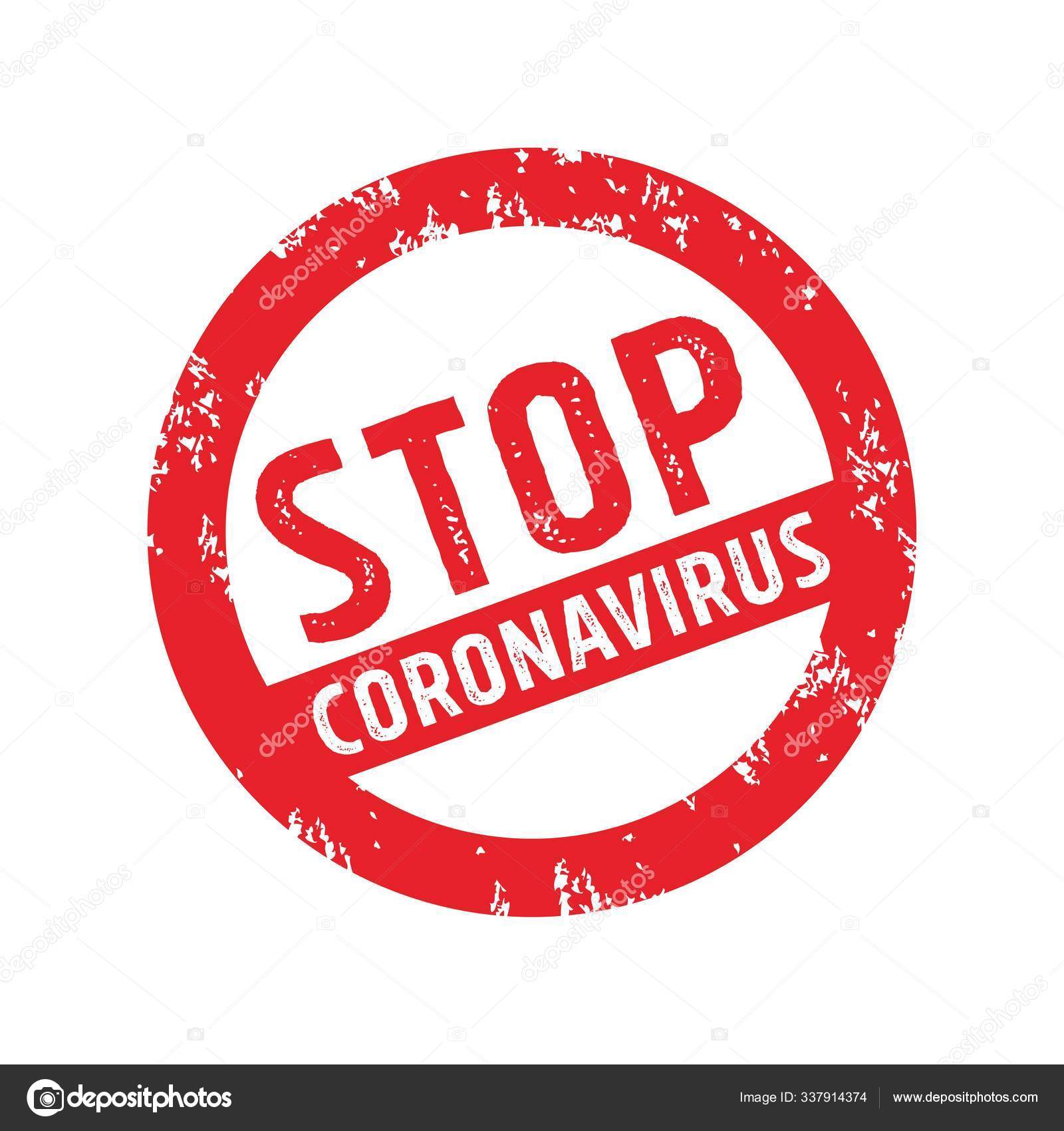 Stop Corona Virus Sign Illustration 2019 Ncov Tag Label Design — Stock ...