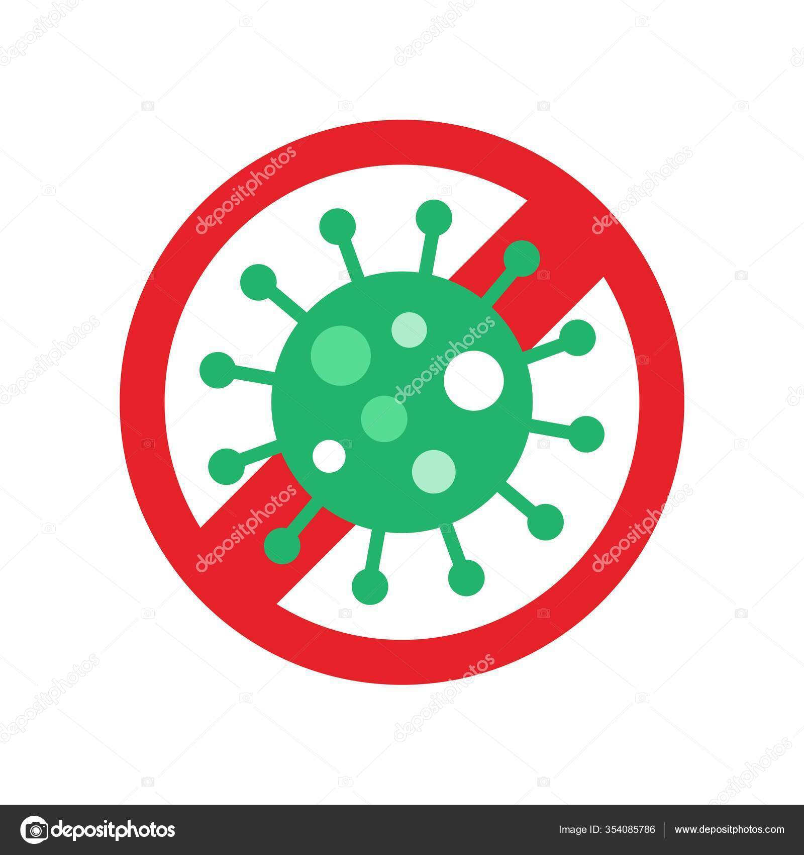 Stop Virus Sign Illustration Stop Virus Tag Label Design Template Stock ...