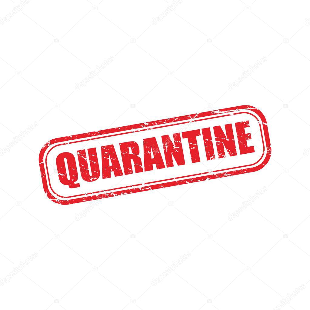 Signo de Sellos de Cuarentena Vector, Plantilla de diseño de sellos ...