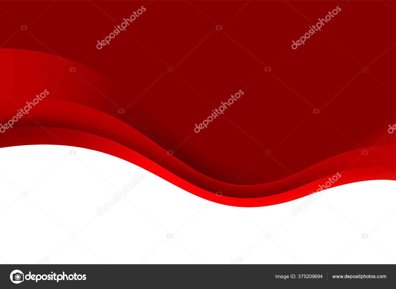 Red And White Wave Background