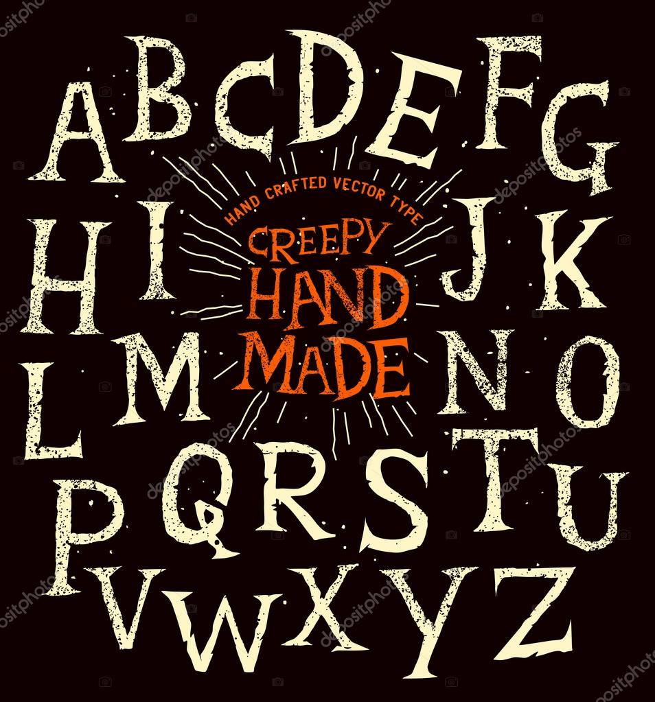 Creepy old halloween Lettering Stock Vector Image by ©solarseven #127563784