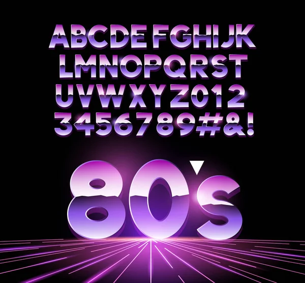 80s retro letters Vector Art Stock Images | Depositphotos