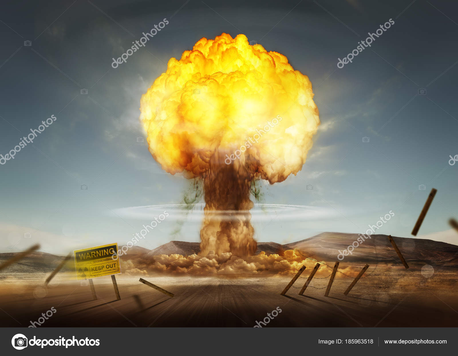 Nuclear Explosion Mushroom Cloud — Stock Photo © solarseven #185963518