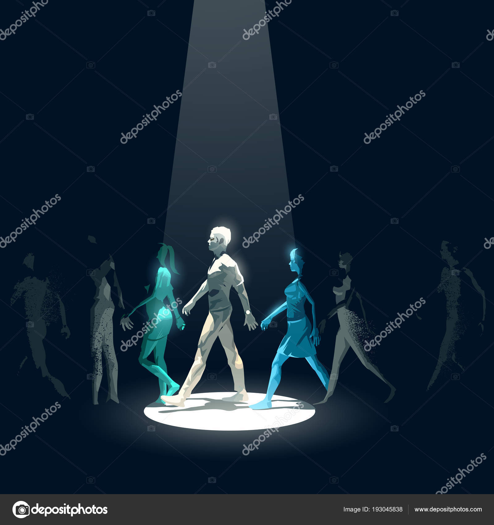 Standing Out In The Crowd Stock Vector Image by ©solarseven #193045838