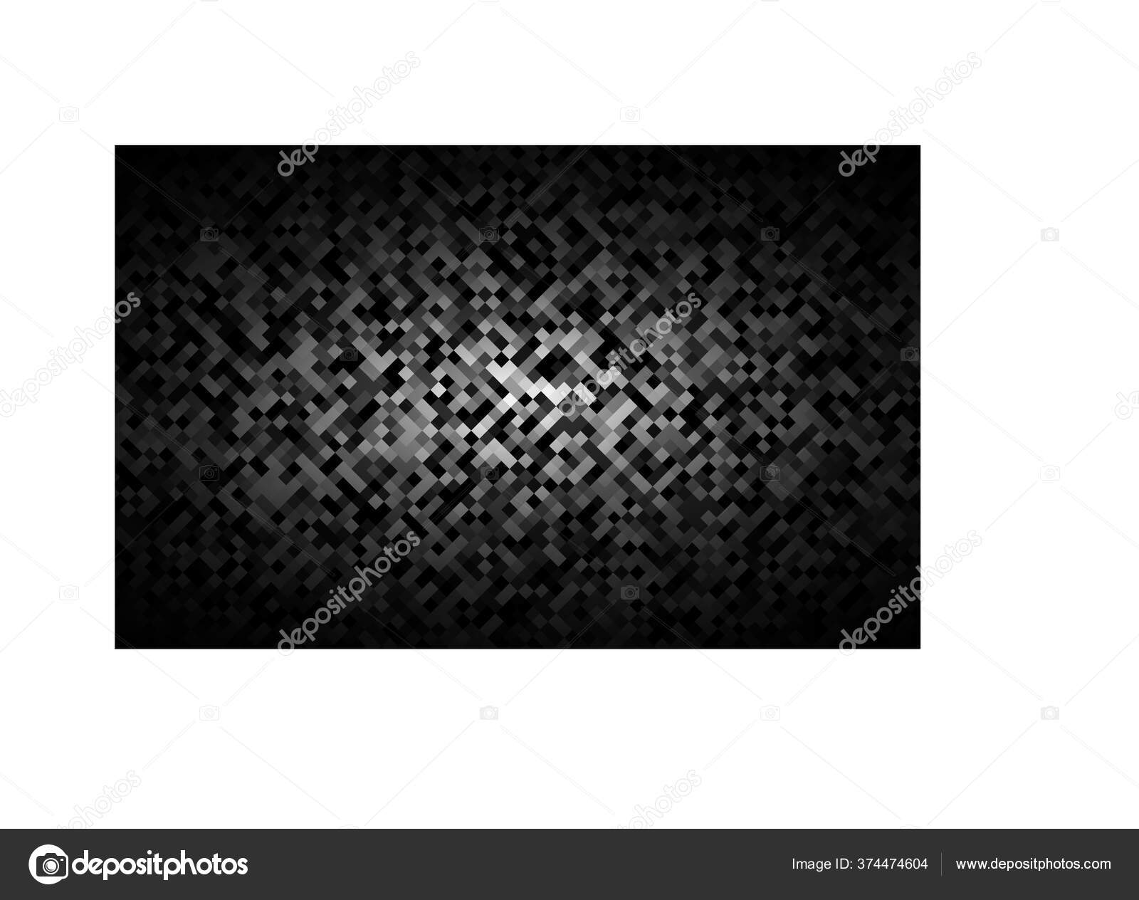 Black White Abstract Pixel Pattern Polygon Background Rectangular ...
