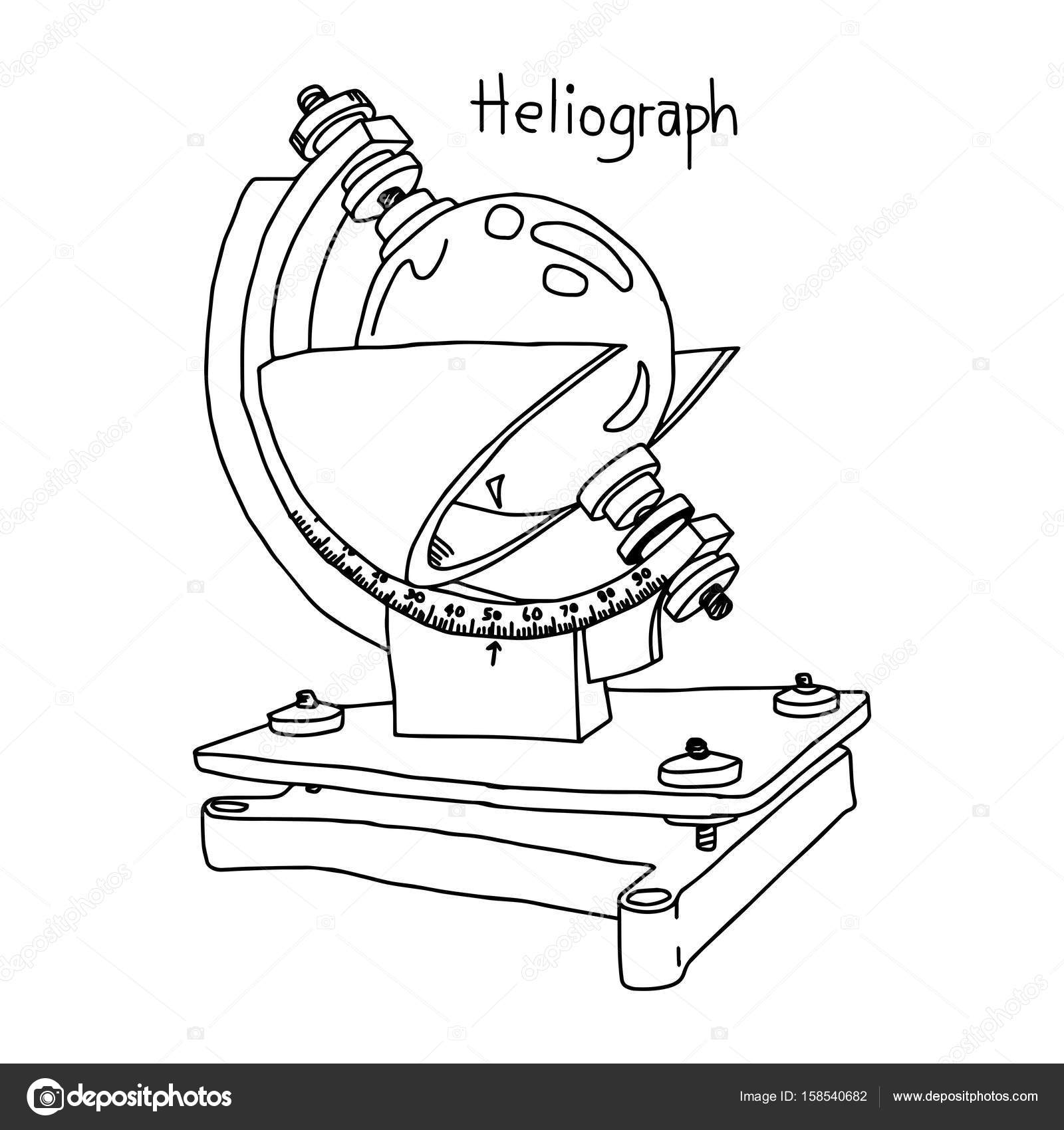 Imágenes: heliografo para dibujar | Heliógrafo - mano de dibujo vector ...