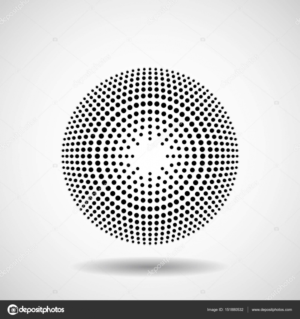 Abstract dotted circles. Dots in circular form. Vector design element ...