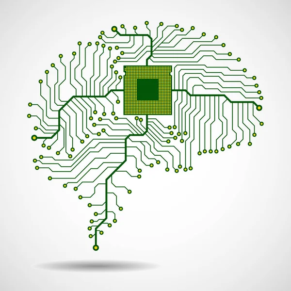 Abstract technological brain. Cpu. Circuit board. Vector Stock Vector ...