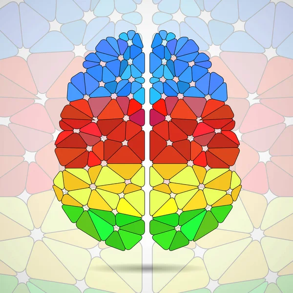 Abstract Geometric Brain Network Connections — Stock Vector © Vladystock 102924900