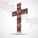Cross of religious words. Christian Symbol. Vector Stock Vector Image ...