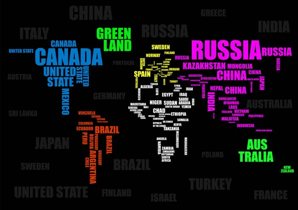 10,956,492 Word map countries Vector Images | Depositphotos