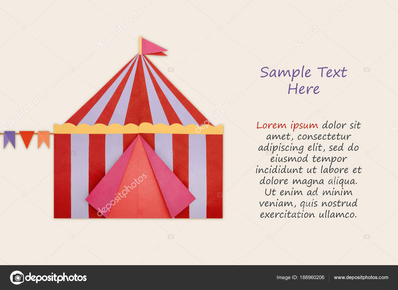 Circus Tent origami paper Stock Photo by ©mandrixta 188960206