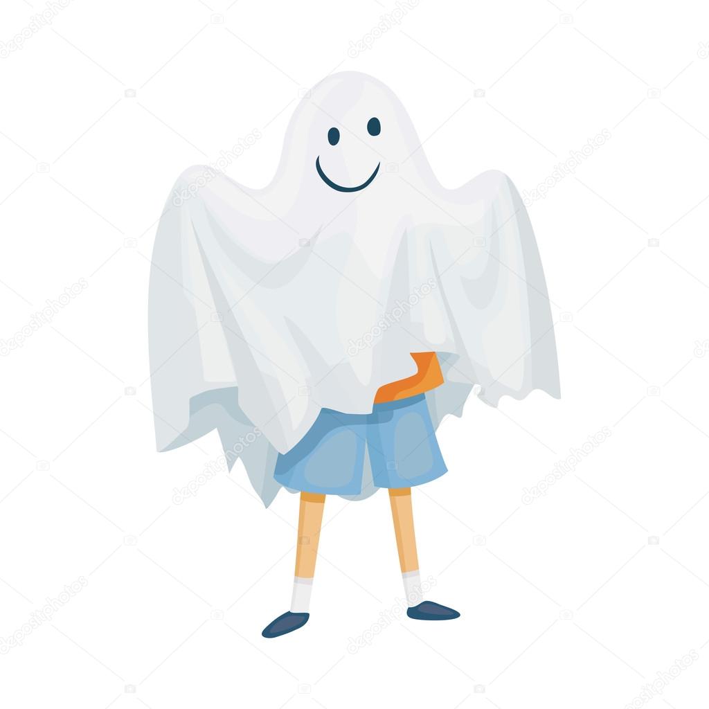 Ghost kid illustration Stock Vector Image by ©irska_no #126046164
