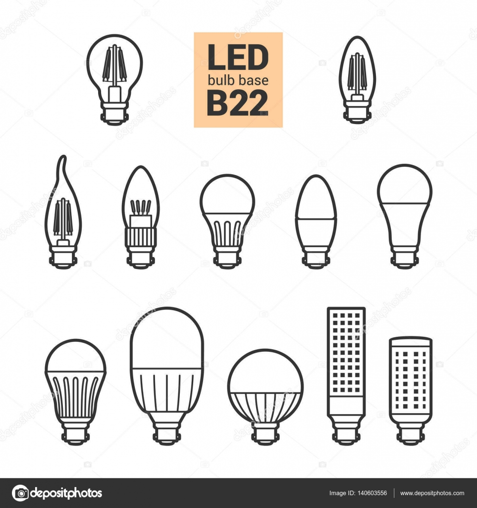 Led Light Bulb Vector