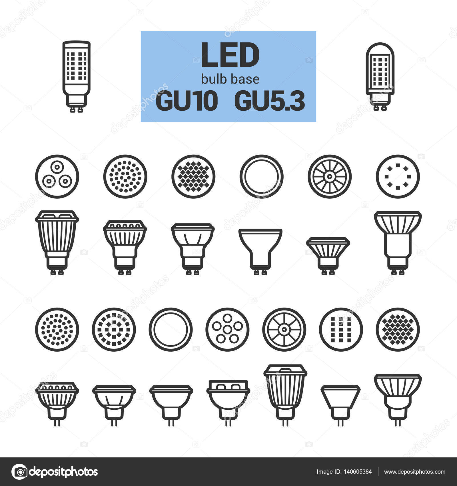 Led Light Bulb Vector