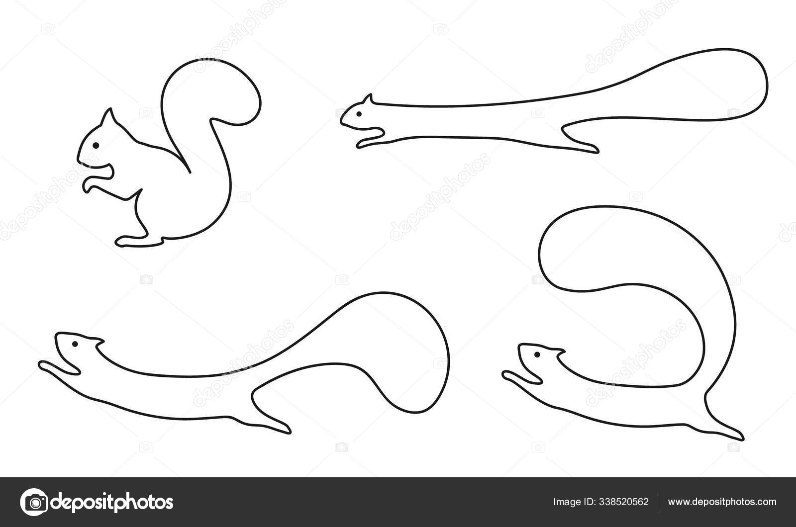 Squirrel Running Vector