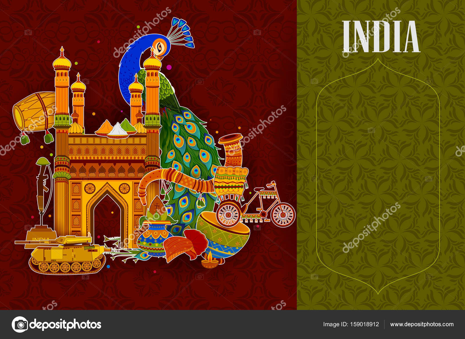 Incredible India background depicting Indian colorful culture and ...