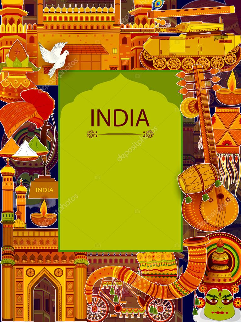 Incredible India background depicting Indian colorful culture and ...