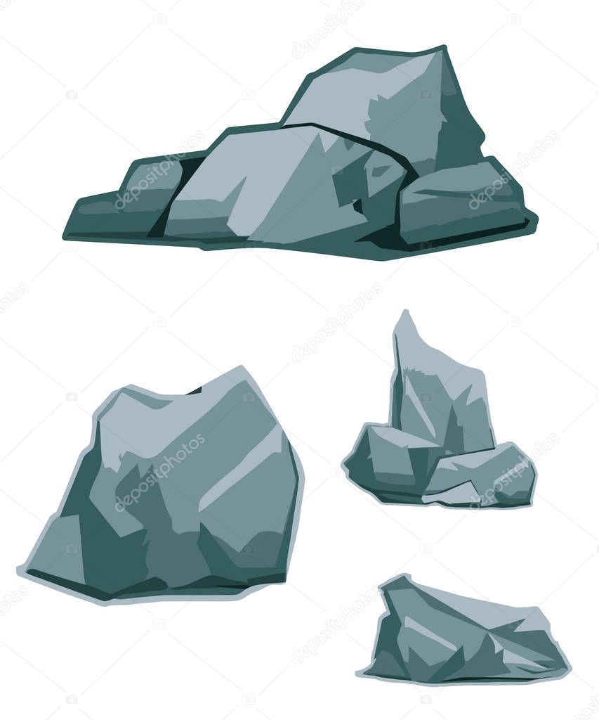 Conjunto de ilustraciones de patrones de roca colección de arte pedazo ...