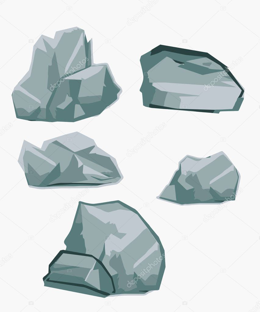 Conjunto de ilustraciones de patrones de roca colección de arte pedazo ...