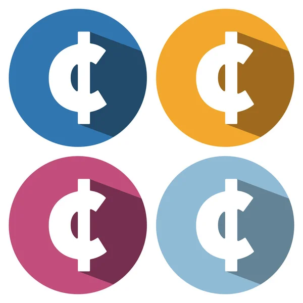 Philippine Peso Sign Icon Money Symbol Long Shadow Vector Illustration ...