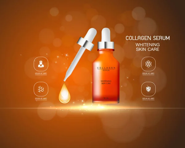 Cosmetic Realistic Package Ads Template Hydrating Skin Oil And Gel