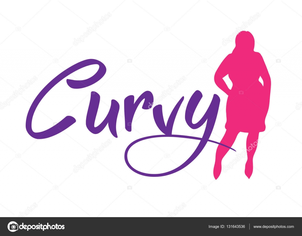 Logo plus size woman. Curvy symbol. Vector illustration Stock Vector ...