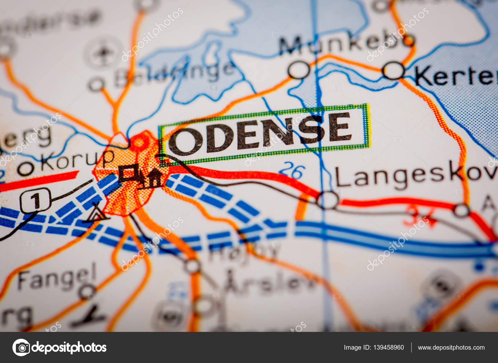 Odense City on a Road Map Stock Photo by ©marcoscisetti 139458960