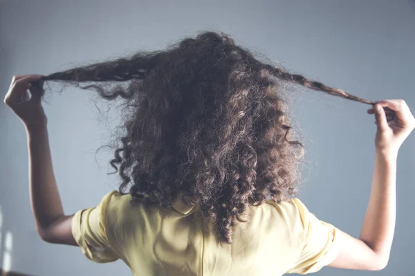 Sad Woman Hand Stop Sign Grey Background — Stock Photo © Aghavni #371165512