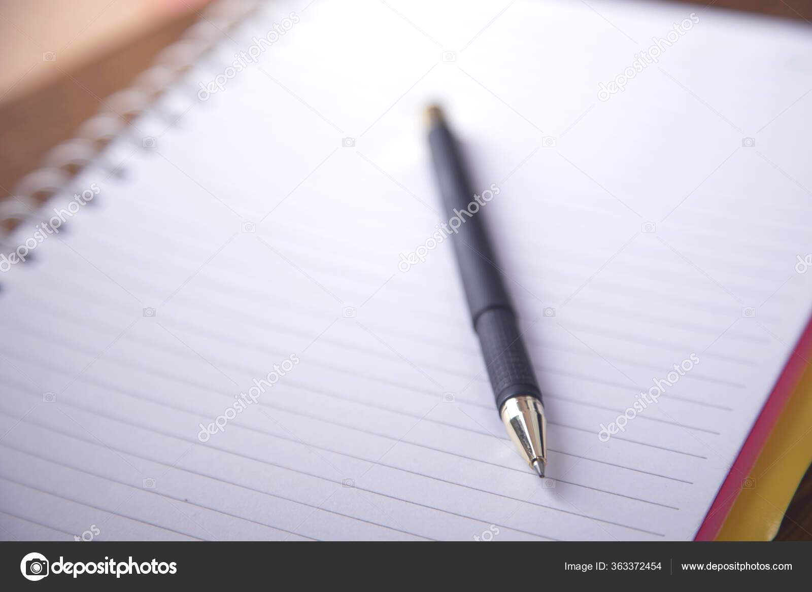 Pen Notepad Table Background Stock Photo by ©Aghavni 363372454