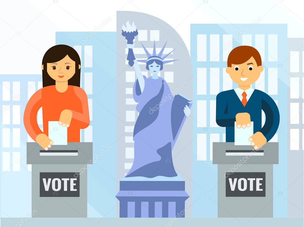 Elecciones presidenciales en Estados Unidos, estatua de la libertad ...