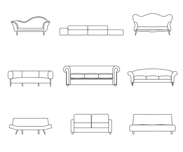 ᐈ Sofa design pic stock vectors, Royalty Free sofas illustrations ...
