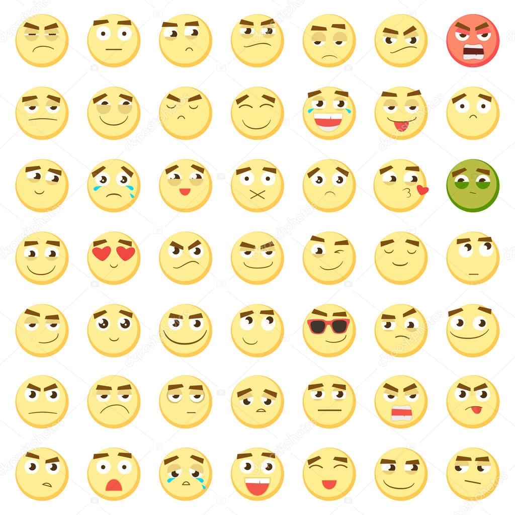 Conjunto de emoticones. Colección de Emoji. Emoticones 3d. Iconos ...